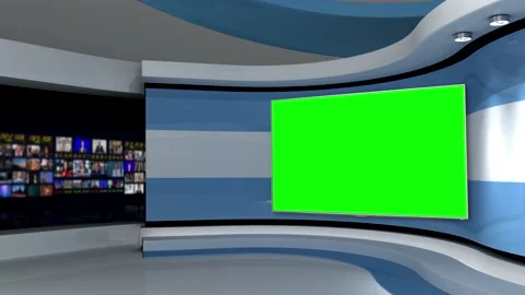 TV studio. Light blue background. Loop a... | Stock Video | Pond5