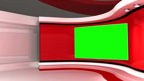 TV studio. Red background. Loop animatio... | Stock Video | Pond5