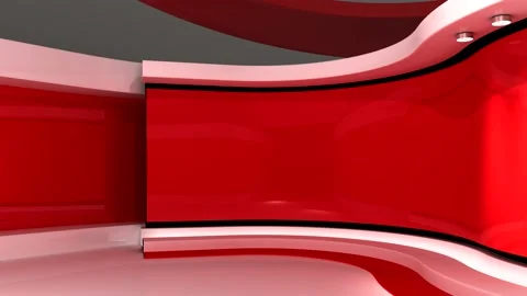 TV studio. Red background. Loop animatio... | Stock Video | Pond5