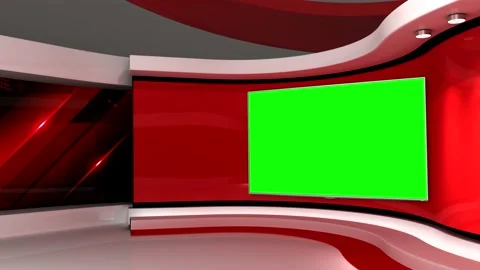 TV studio. Red background. Loop animatio... | Stock Video | Pond5