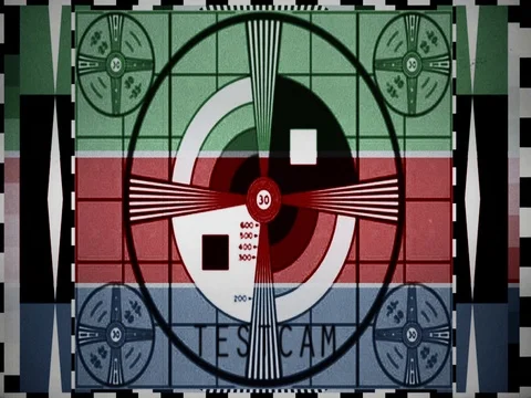 Tv test card calibration, alignment - TV... | Stock Video | Pond5