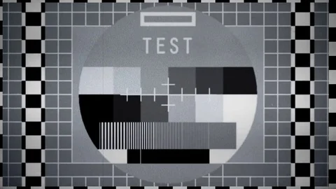 Tv test card calibration, alignment - TV... | Stock Video | Pond5