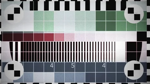 Tv test card calibration, alignment - TV... | Stock Video | Pond5