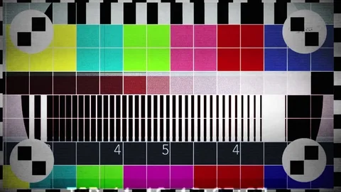 Tv test card calibration, alignment - TV... | Stock Video | Pond5