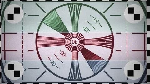Tv test card calibration, alignment - TV... | Stock Video | Pond5