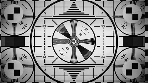 Tv test card calibration, alignment - TV... | Stock Video | Pond5