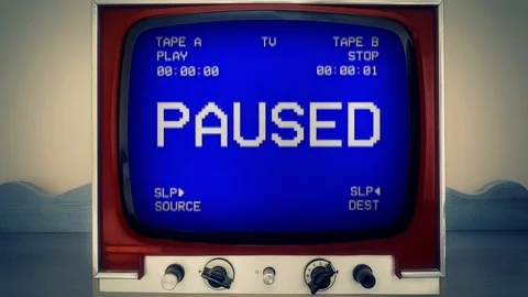 TV vintage analog VHS dt paused | Stock Video | Pond5