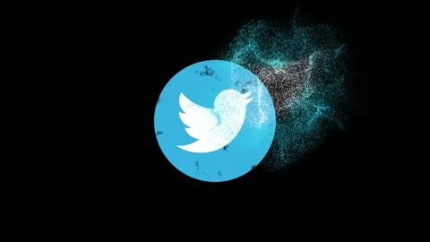 Tweeter logo particles animation | Stock Video | Pond5
