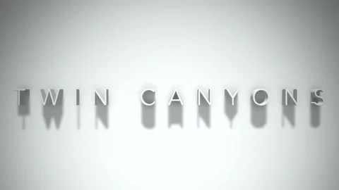 twin canyons 3D title animation with sha... | Stock Video | Pond5