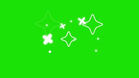 Twinkling stars animation, white cartoon... | Stock Video | Pond5
