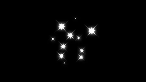 Twinkling stars blinking effects on blac... | Stock Video | Pond5