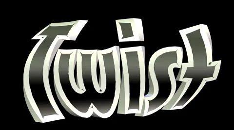 Twist 3D Text Animation | Stock Video | Pond5