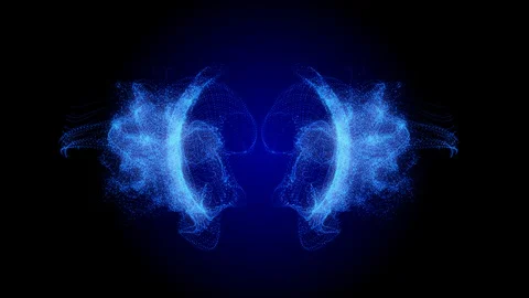 Twist Blue Plasma Moving Particle Form M... | Stock Video | Pond5