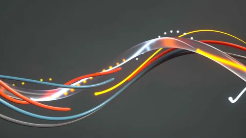 Twisted curved lines seamless loop 3D re... | Stock Video | Pond5