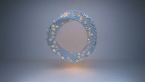 Twisted ring shape seamless loop 3D rend... | Stock Video | Pond5