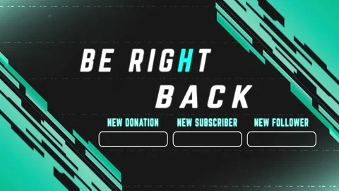 Twitch Be Right Back Stream Banner with ... | Stock Video | Pond5