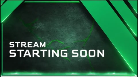 Twitch Overlay Stream Overlay Hd. Green ... | Stock Video | Pond5