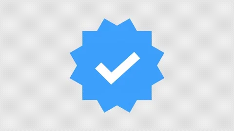Twitter blue tick animation with Alpha C... | Stock Video | Pond5