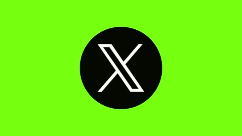 Twitter X logo blink floating animated m... | Stock Video | Pond5