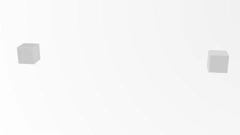 Two 3d cubes spinning around background ... | Stock Video | Pond5