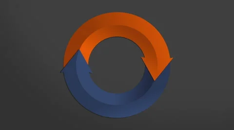 Two arrow circle flow chart. powerpoint ... | Stock Video | Pond5