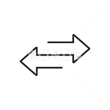 Two arrows. Transfer sign. Line design. Vector illustration. ~ Clip Art ...