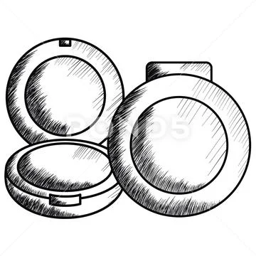 Two blush make up drawing icon ~ Clip Art #112555651