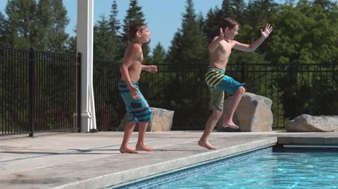 Jumping Into Pool Stock Video Footage | Royalty Free Jumping Into Pool ...