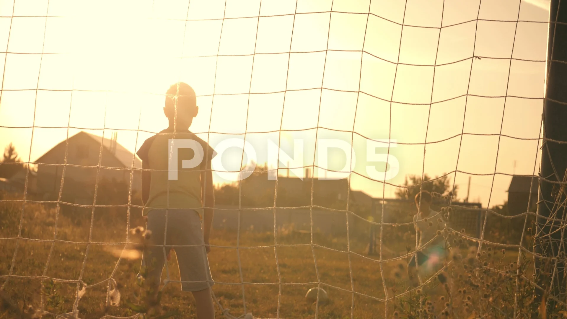 Soccer Goal Sunset