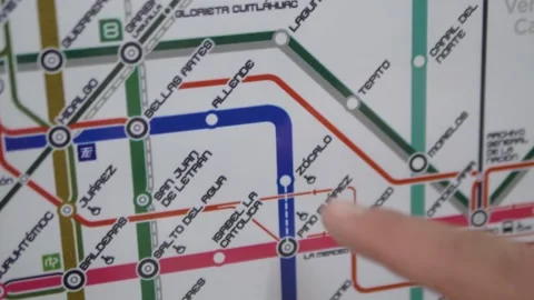 Two Clips Of A Map Inside Metro Station,... | Stock Video | Pond5
