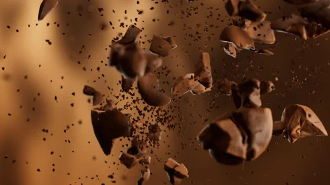 Two coffee beans collide and smash into ... | Stock Video | Pond5