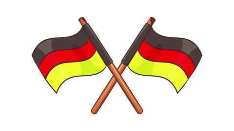 Two crossed flags of Germany icon animat... | Stock Video | Pond5