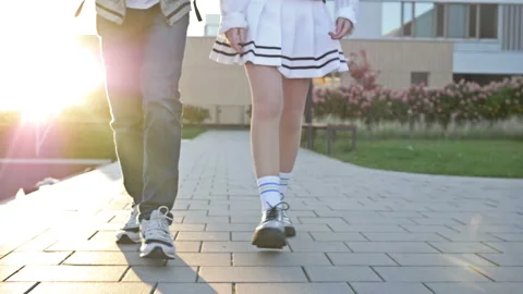 Two cute high school students, a guy and... | Stock Video | Pond5