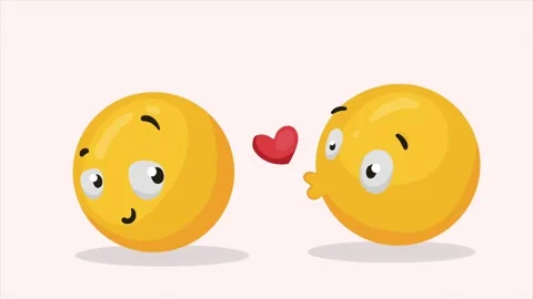 two emojis characters classic animation | Stock Video | Pond5