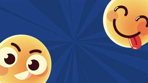 two emoticons characters animation | Stock Video | Pond5