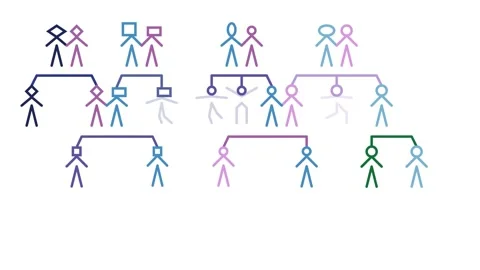 Two family trees become one in relation ... | Stock Video | Pond5