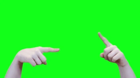 Two female hands over green screen point... | Stock Video | Pond5