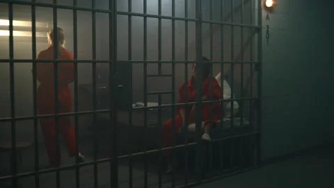 Woman On One Bar Prison Stock Video Footage | Royalty Free Woman On One ...