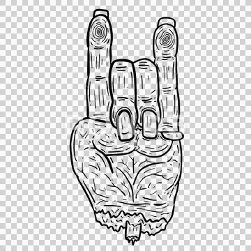 Two Finger Swear Hand Gesture, Green Undead Zombie Hand Cartoon ...
