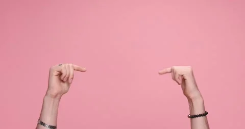 two hands pointing up, at each other, gi... | Stock Video | Pond5