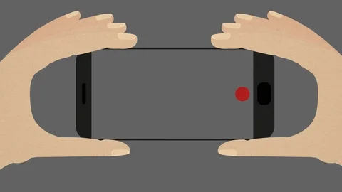 Two Hands Rise Recording Phone with Tran... | Stock Video | Pond5