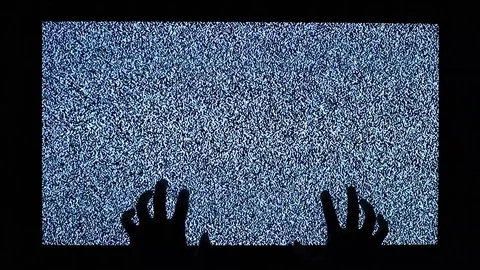 Two hands touch television screen with n... | Stock Video | Pond5