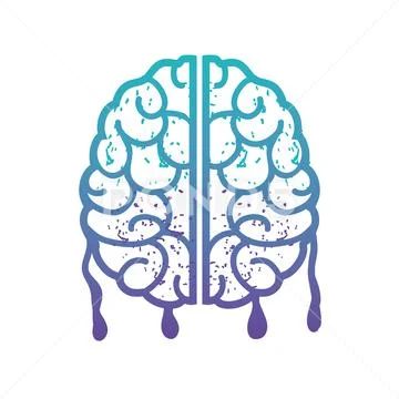 Two hemispheres of the brain on a white background ~ Clip Art #135668655