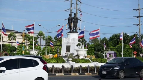 Two Heroines Monument Traffic Circle, Ph... | Stock Video | Pond5
