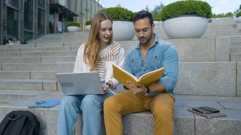 Two High School Students Study Together ... | Stock Video | Pond5