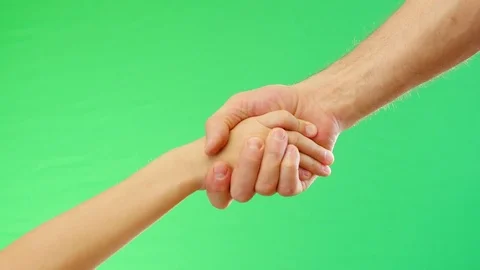 Two holding hands on green screen backgr... | Stock Video | Pond5
