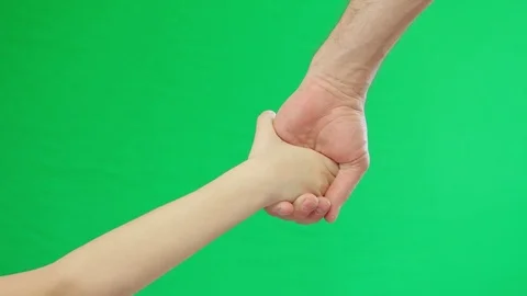Two holding hands on green screen backgr... | Stock Video | Pond5