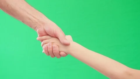 Two holding hands on green screen backgr... | Stock Video | Pond5