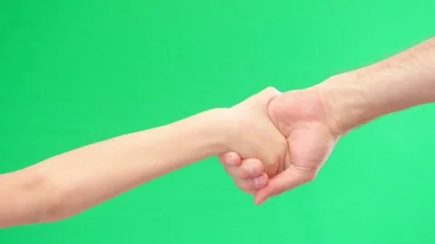 Two holding hands on green screen backgr... | Stock Video | Pond5