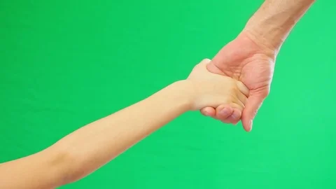 Two holding hands on green screen backgr... | Stock Video | Pond5